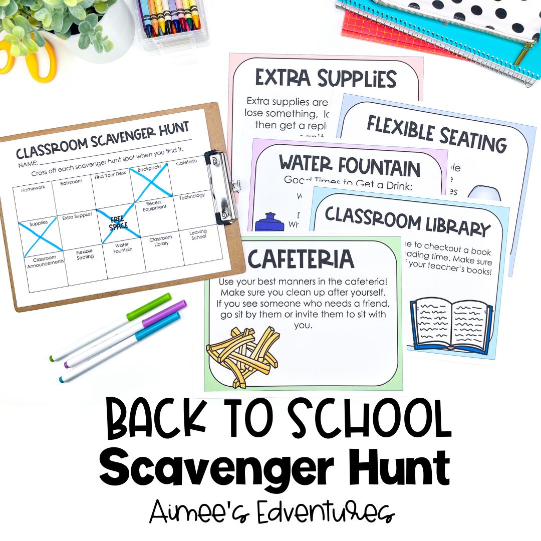 Back to School Activities | Classroom Scavenger Hunt Game | EDITABLE ...