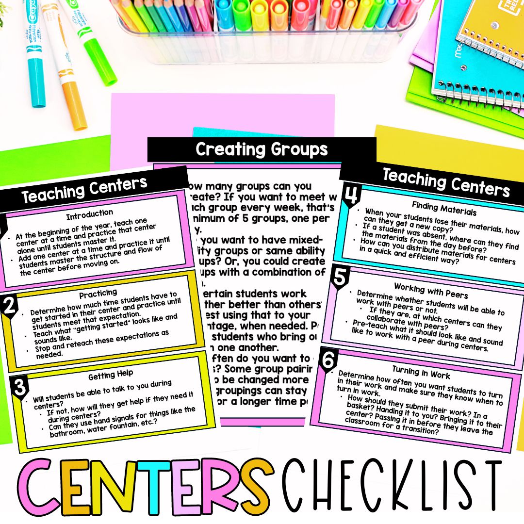 Centers Classroom Organization Bundle | Math Centers | Back to School ...