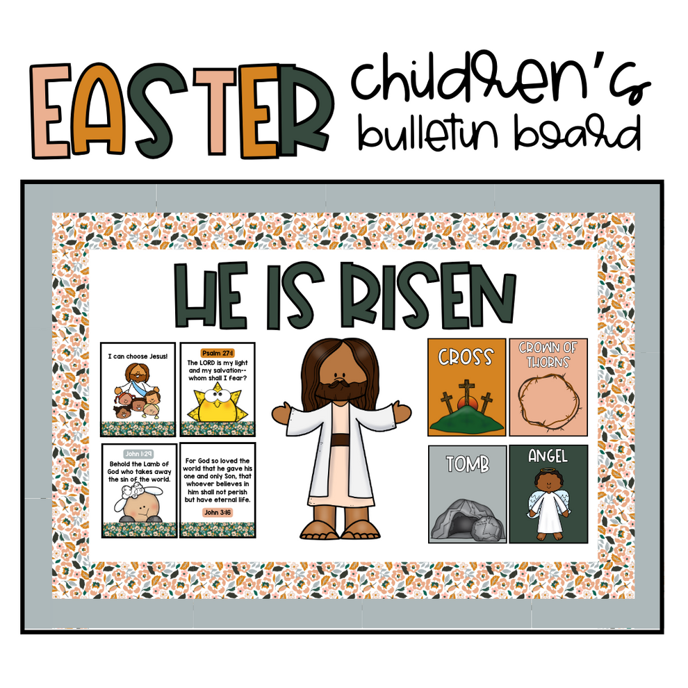 Christian Easter Bulletin Board | Easter Sunday School | Jesus Easter ...