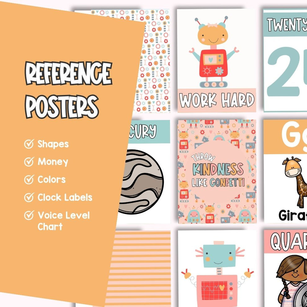 Robot Theme Classroom Decor Bundle | Editable Classroom Transformation ...