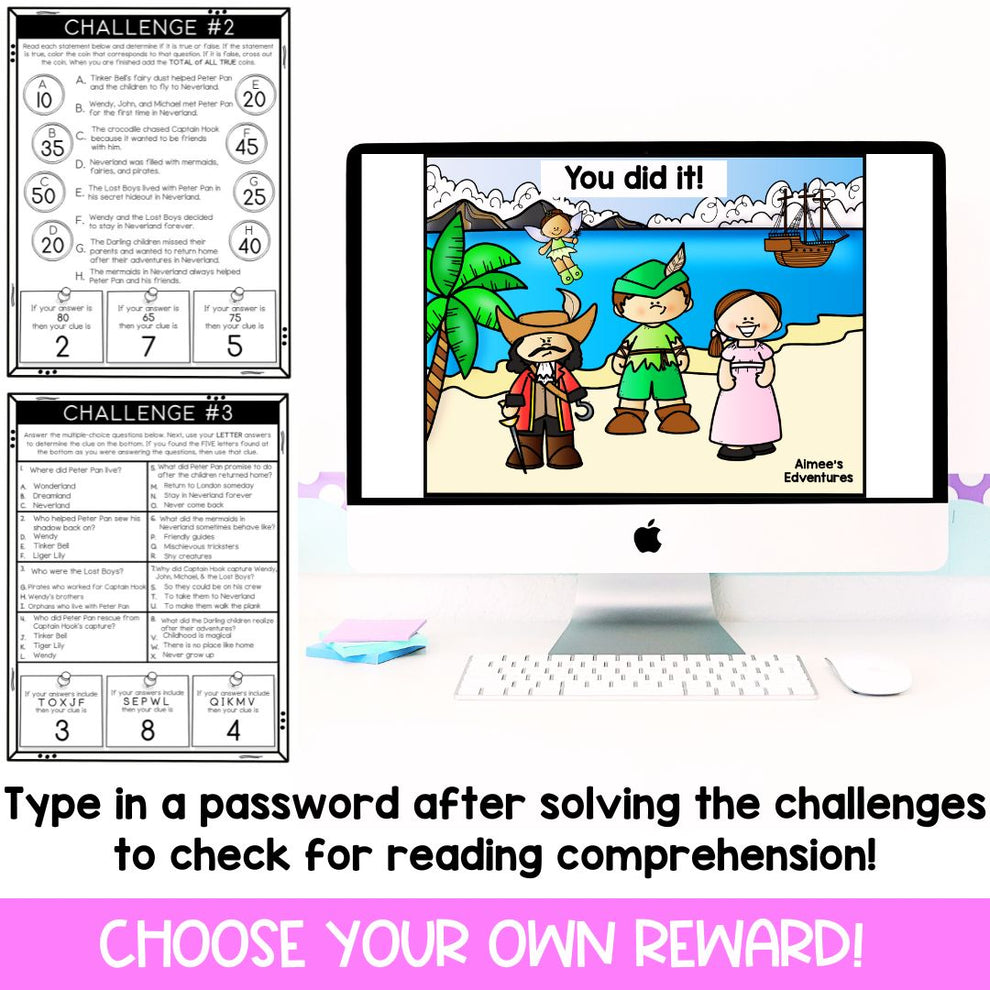 Peter Pan Fairytale | Reading Comprehension Game | Classroom Transform ...