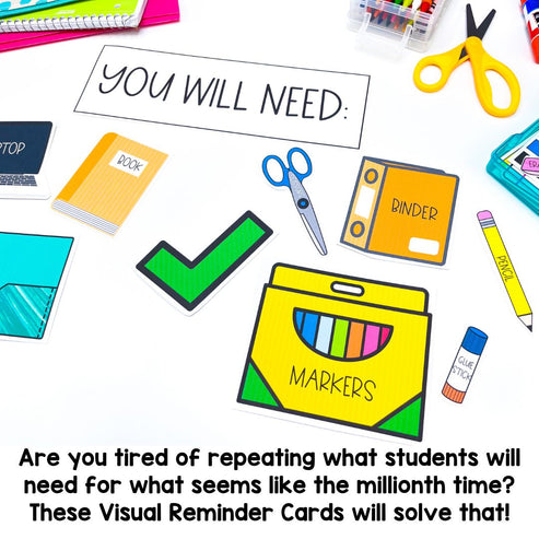 Visual Supply Cards - Things You Will Need | Direction Display Signs ...