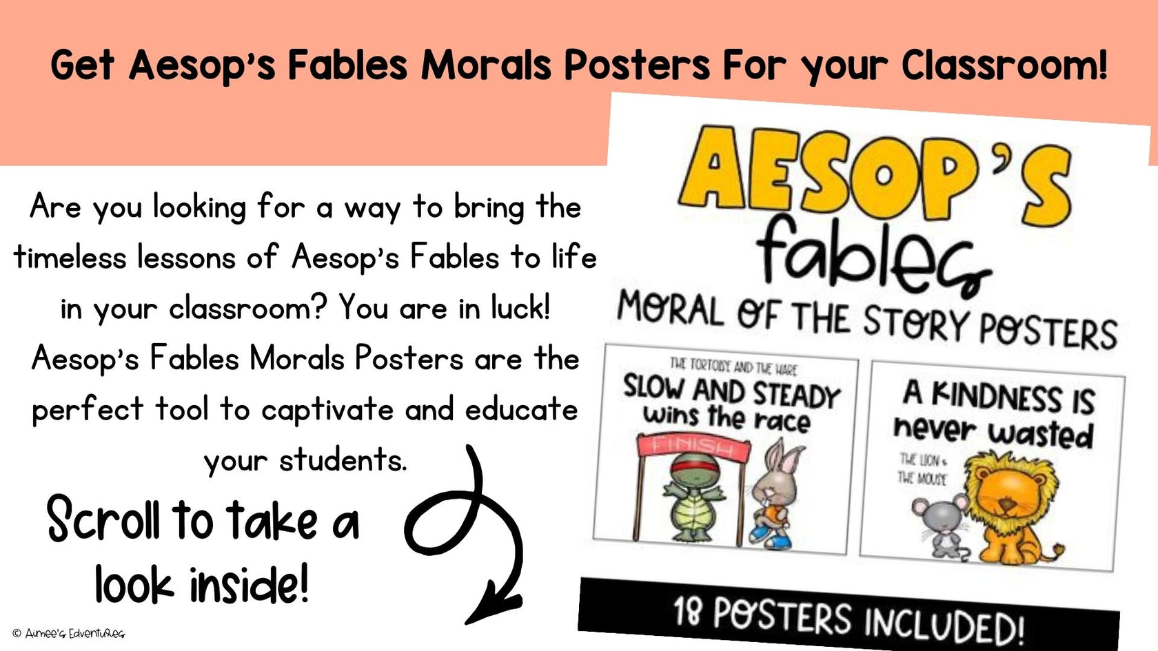 Aesop's Fables Activities | Classroom Decor Posters – AimeesEdventuresLLC