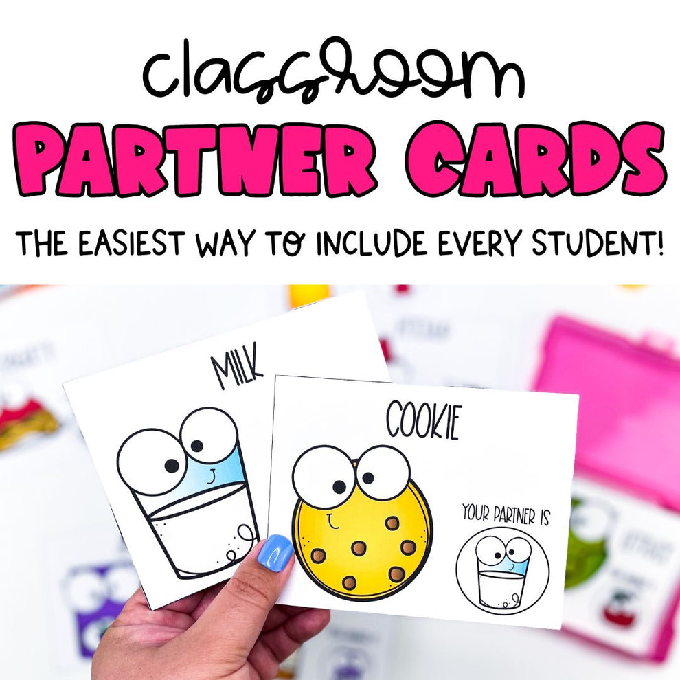 ORIGINAL Peanut Butter and Jelly Partner Pairing Cards | Classroom Man ...