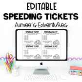 Editable Speeding Tickets Classroom Management System – AimeesEdventuresLLC