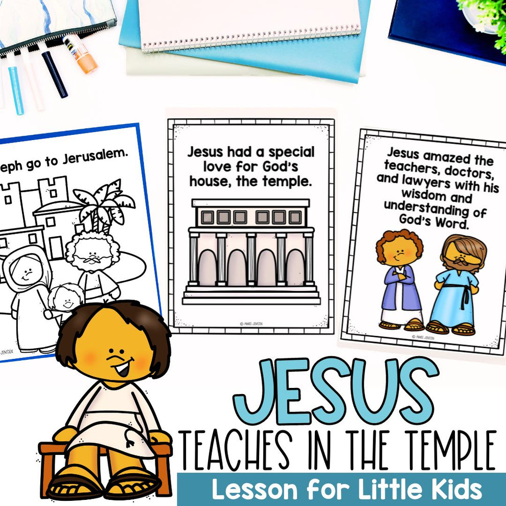 Jesus in the Temple FULL Bible Lesson for Little Kids, Homeschool Acti ...
