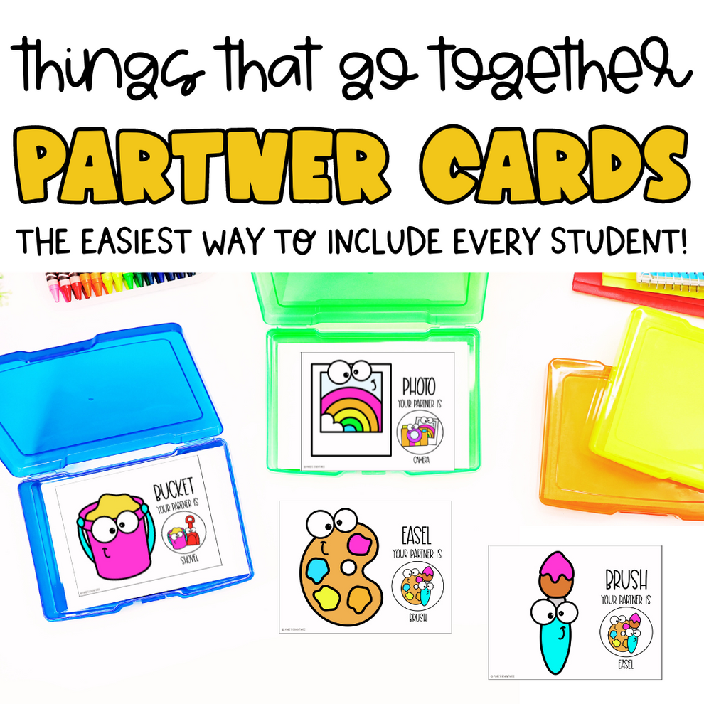Things That Go Together Partner Pairing Cards | Classroom Management ...