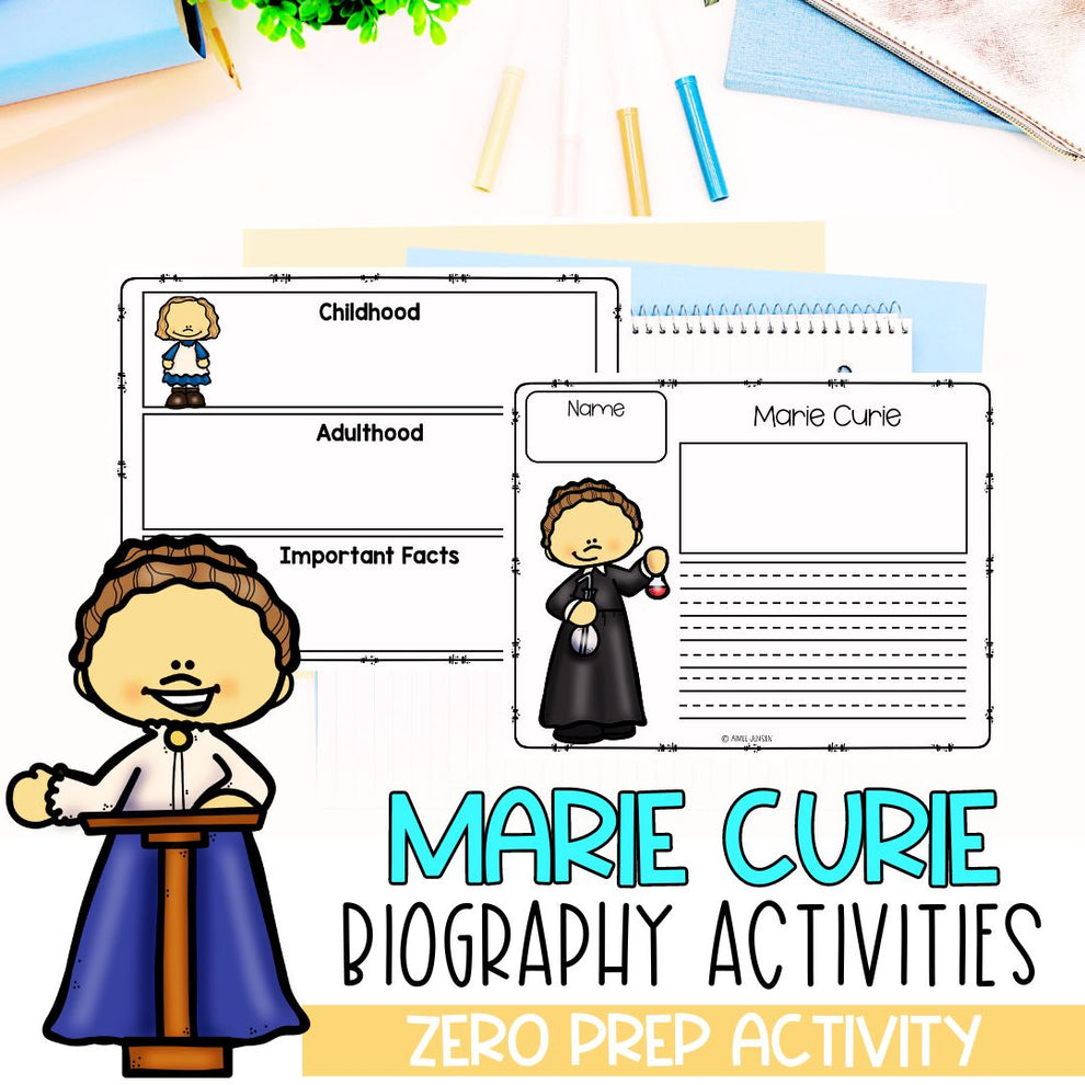 Marie Curie Biography | Biography Graphic Organizer | Women's History ...