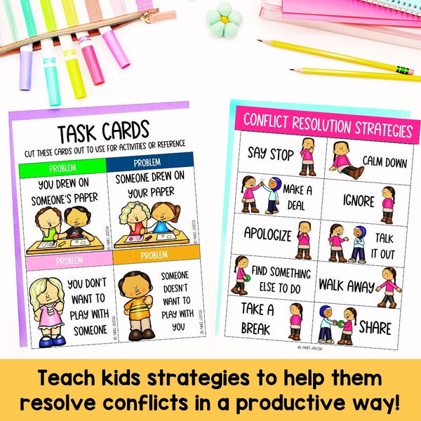 Conflict Resolution Situation Cards | Morning Meeting Activities | Cou ...