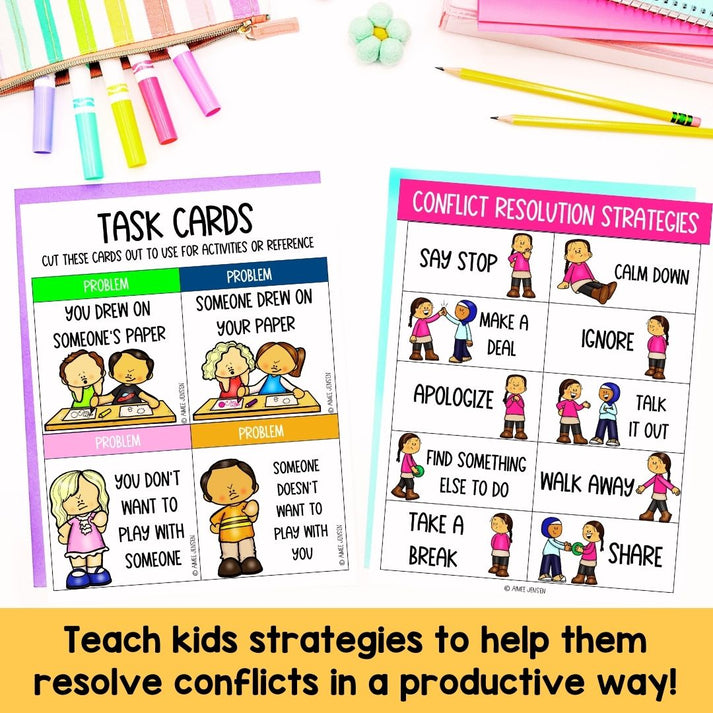 Conflict Resolution Situation Cards | Morning Meeting Activities | Cou ...