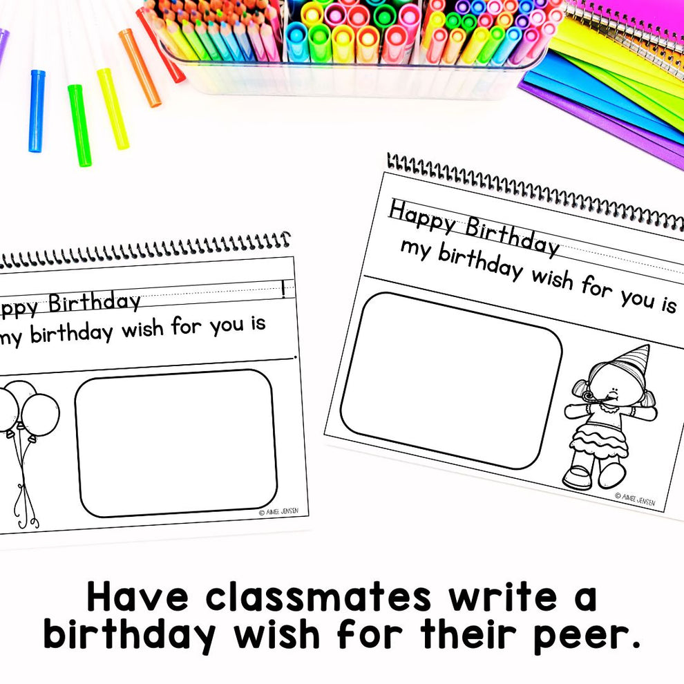 Student Birthday Card | Happy Birthday Book | Collaborative Coloring ...