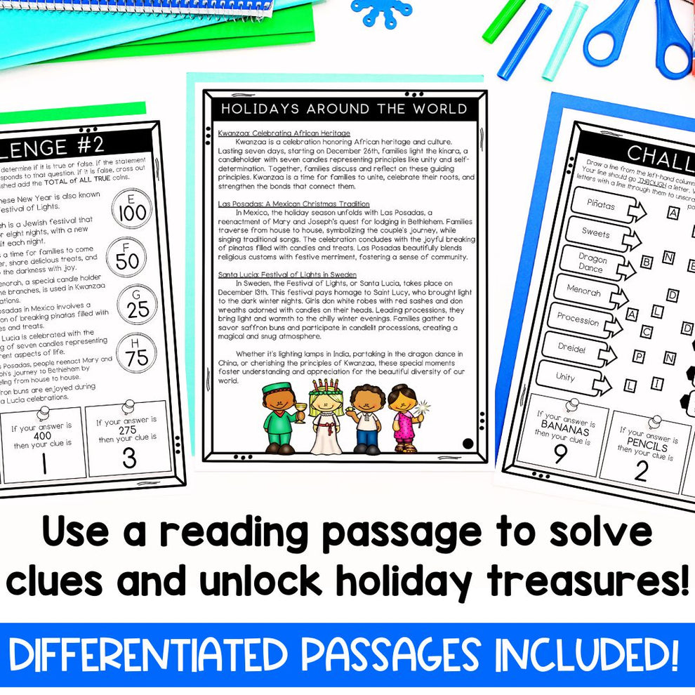 Holidays Around the World Escape Room for 2nd-4th Grade | NO PREP ...