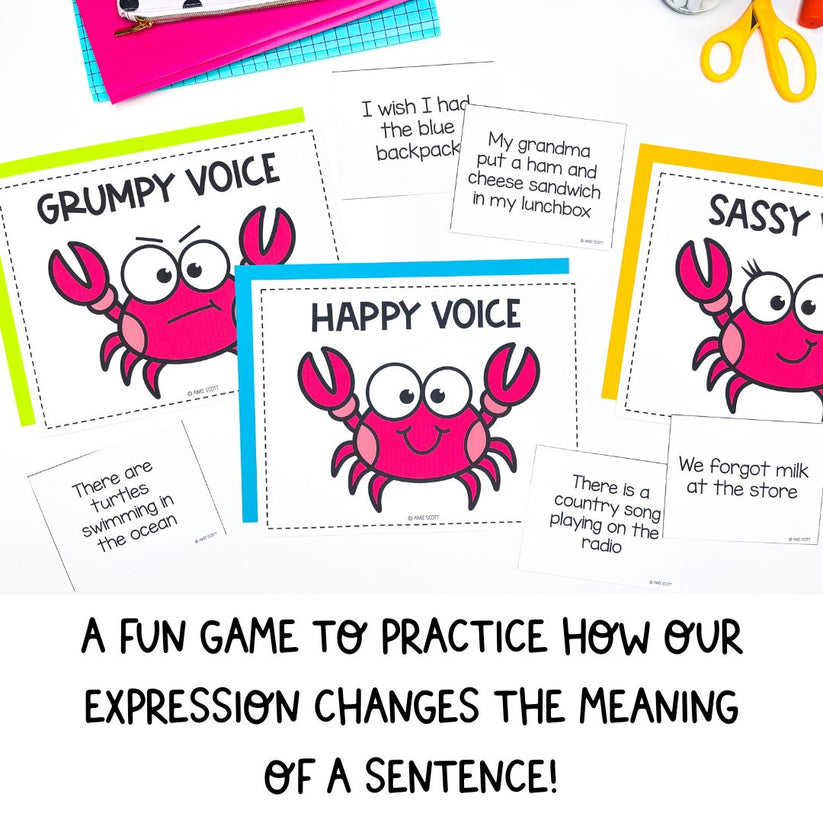 Crab Theme | Reading With Expression Game | Reading Comprehension ...