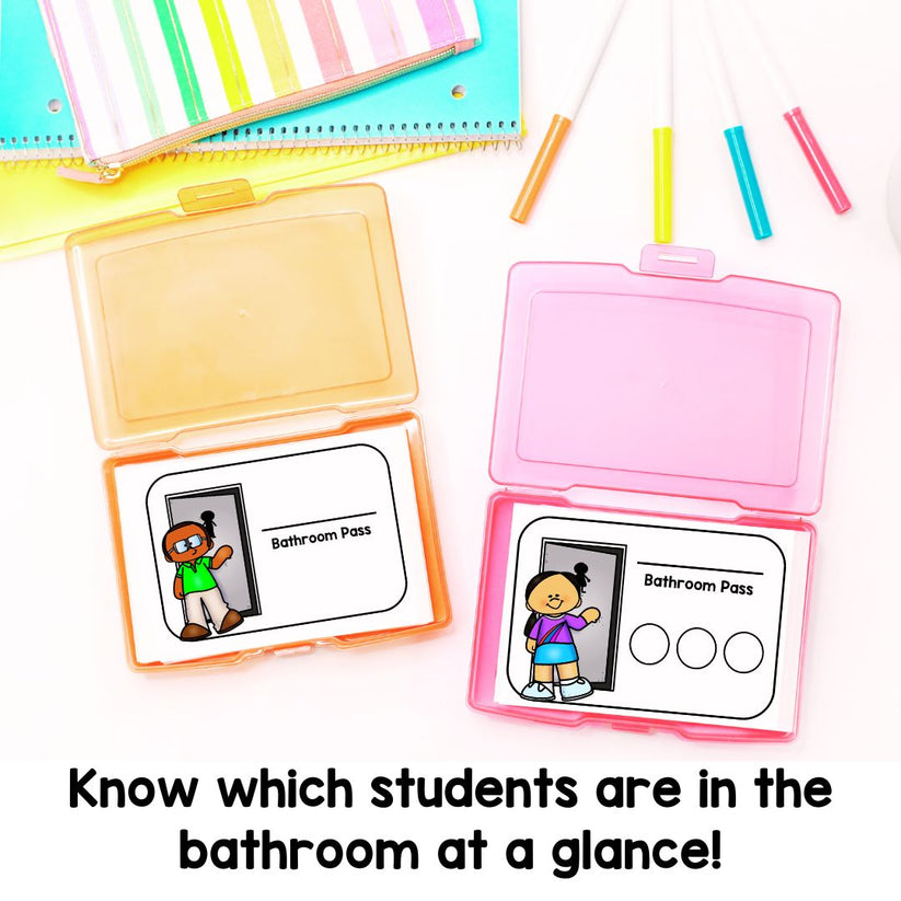 Bathroom Pass | Restroom Passes Printable | Classroom Management ...