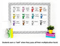 Classroom Decor | Math Multiplication Chart | Math Fact | Ninja Themed ...
