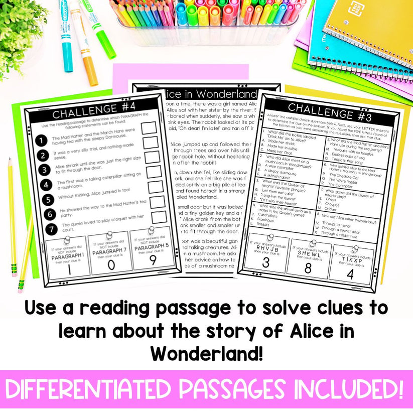 Alice in Wonderland | Reading Comprehension Game | Classroom Transform ...