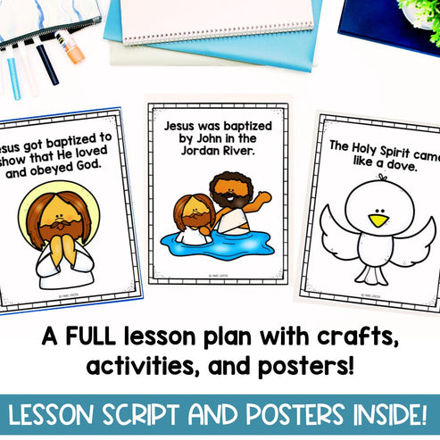 Sunday School Lessons | Jesus is Baptized Crafts and Activities | Bibl ...