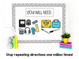 Visual Supply Cards - Things You Will Need | Direction Display Signs ...