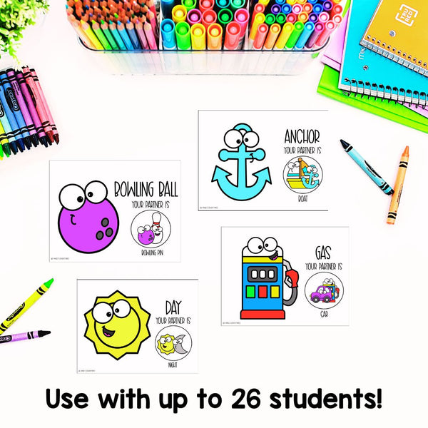 Things That Go Together Partner Pairing Cards | Classroom Management ...