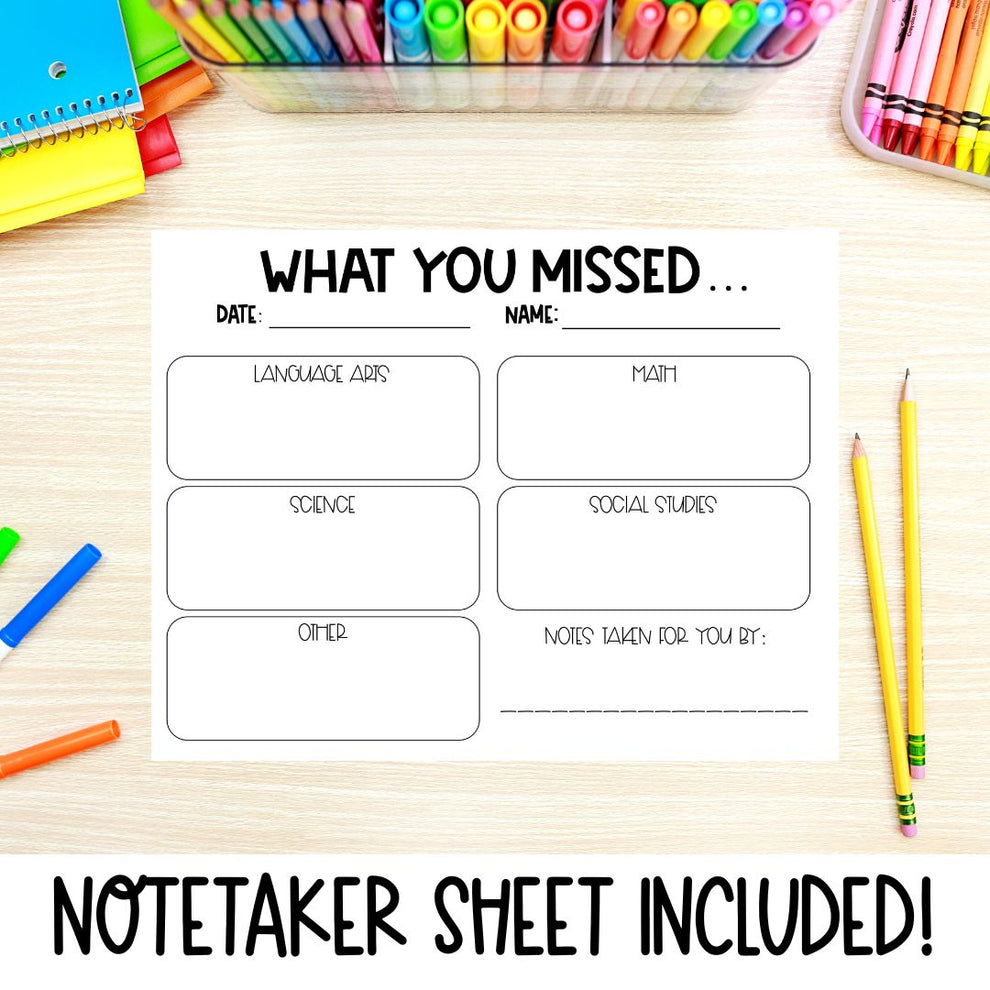 Back to School Activities | Absent Student Folders with Labels ...