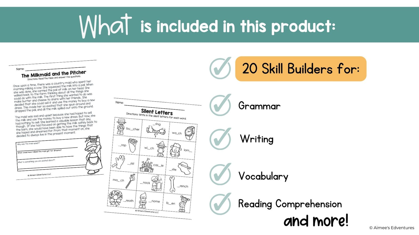 September NO PREP 3rd Grade Literacy Worksheets – AimeesEdventuresLLC