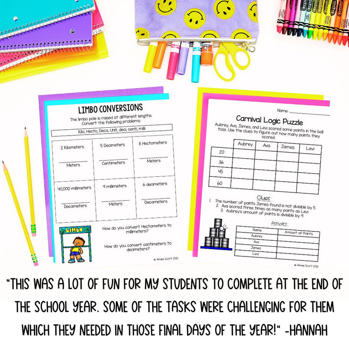 PBL Math Project for 4th Grade | Design A Carnival | Real World Math A ...