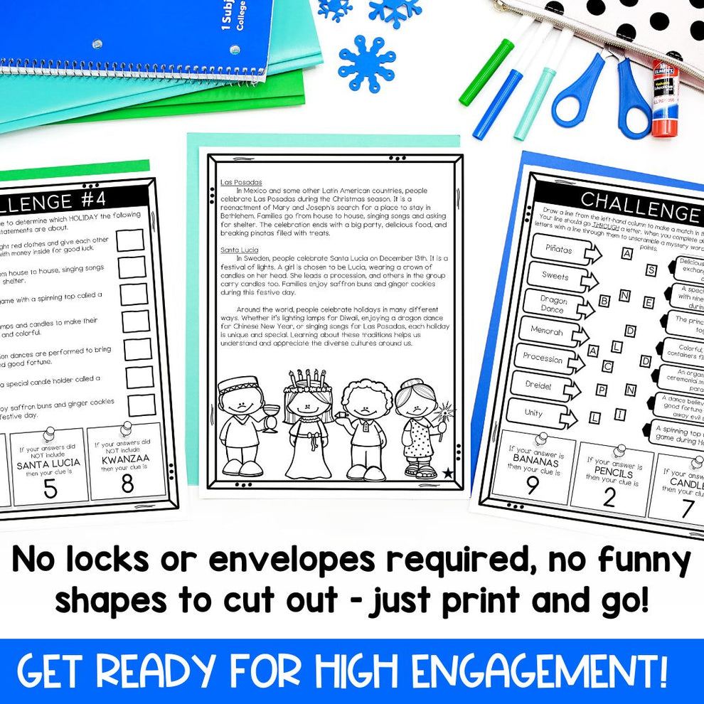 Holidays Around the World Escape Room for 2nd-4th Grade | NO PREP ...