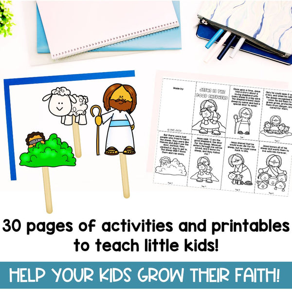 Jesus is the Good Shepherd FULL Bible Lesson for Little Kids, Homescho ...