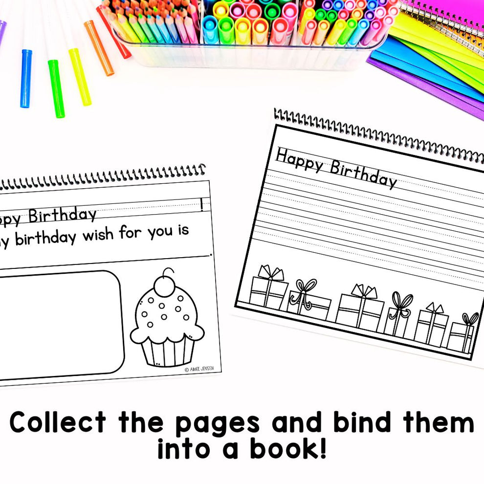 Student Birthday Card | Happy Birthday Book | Collaborative Coloring ...