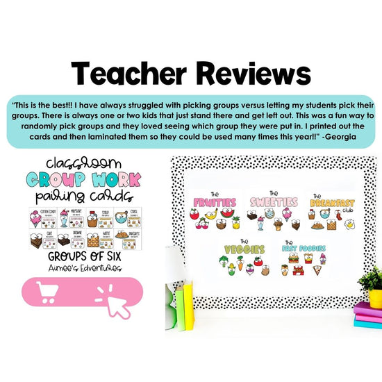 Small Group of 6 | Group Fruit and Veggie Partner Pairing Cards | Mana ...