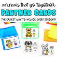 Animals that Go Together Partner Pairing Cards | Classroom Management ...