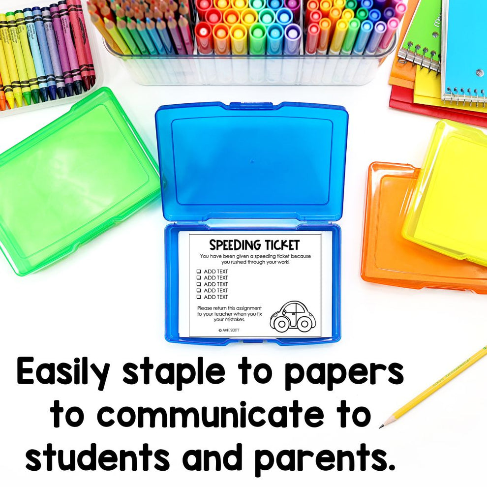 Editable Speeding Tickets Classroom Management System – AimeesEdventuresLLC