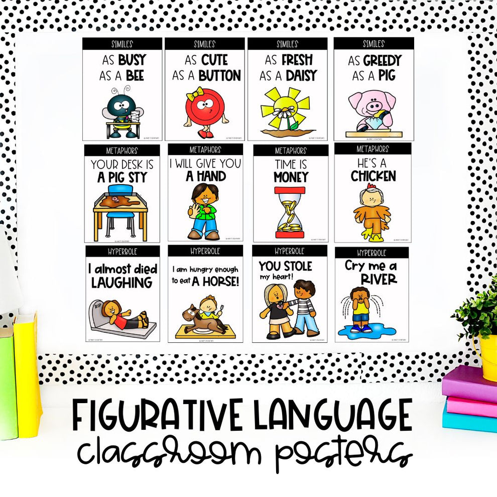 Figurative Language Posters | Bulletin Board Ideas | Classroom Decor ...