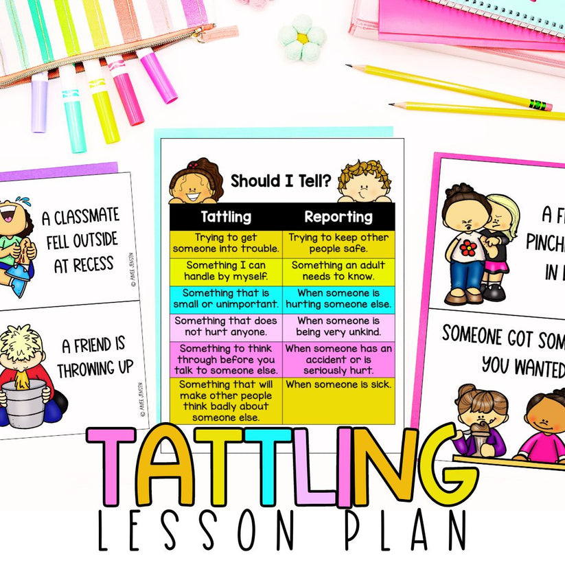 Tattling vs Reporting | Counseling Activities | Social Emotional Learn ...