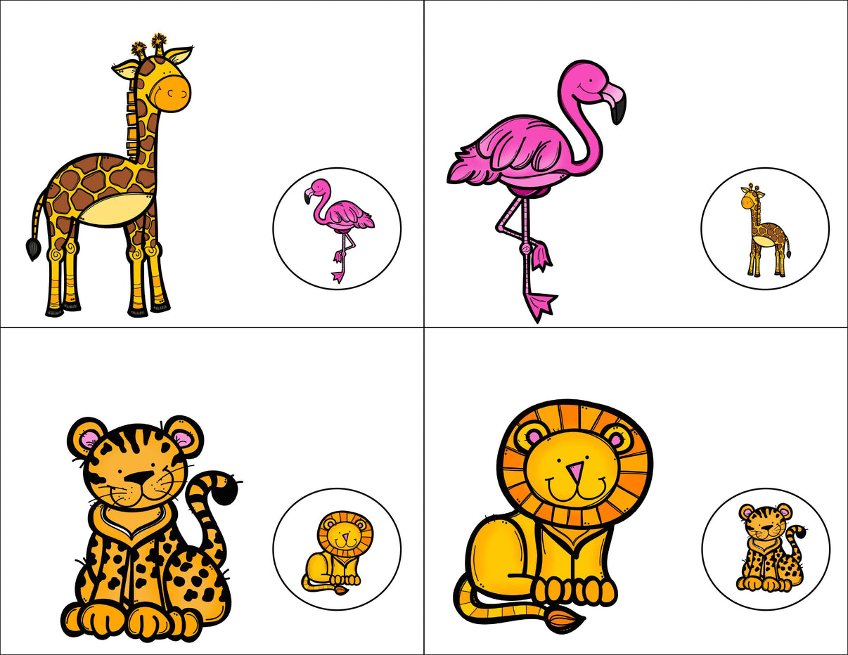 EDITABLE Zoo Theme Partner Pairing Cards | Classroom Management ...