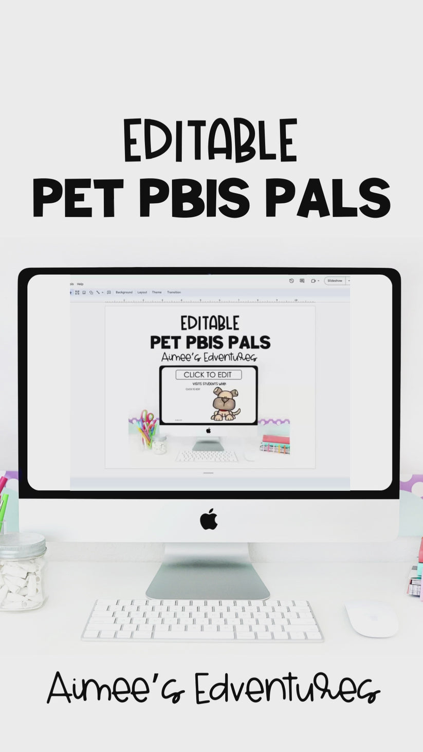 EDITABLE PBIS Pals | Classroom Decor | Pet Theme | Behavior Management ...