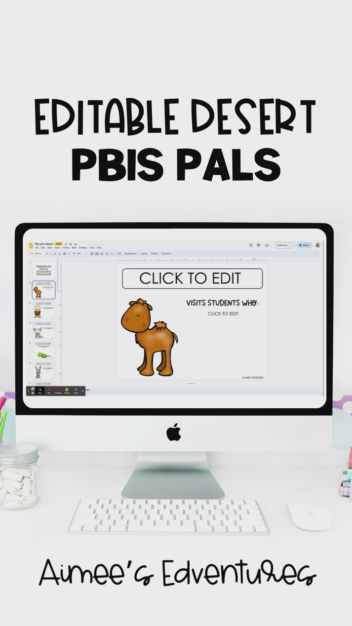 PBIS Pals | Editable Desert Animal Pack | Classroom Decor Behavior Man ...