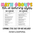 Small Group Math Stations | Classroom Organization | Learning Styles ...